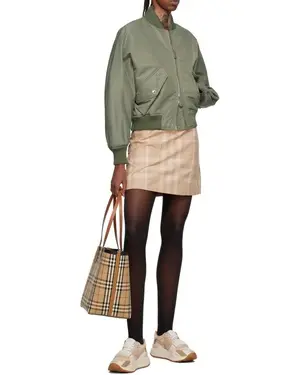 Burberry Check Jacquard Tote Bag