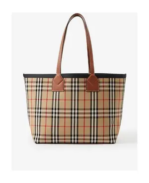 Burberry Check Jacquard Tote Bag