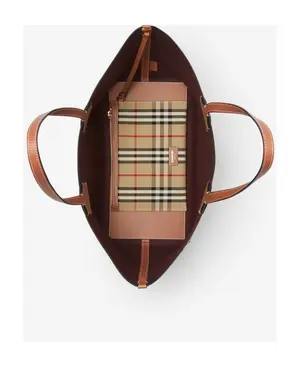 Burberry Check Jacquard Tote Bag
