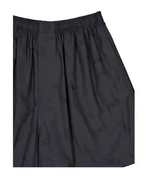 Balenciaga Bb Icon Pyjama Shorts - Dark Grey