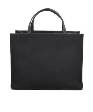 FERRAGAMO Logo-jacquard Raffia Tote Bag - Black
