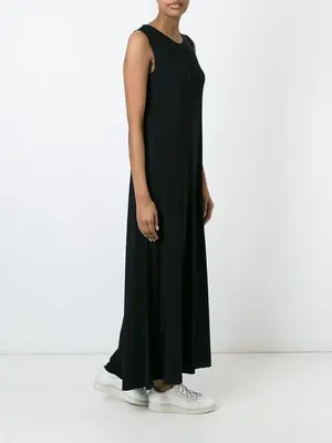Norma Kamali Sleeveless Velvet Long Dress