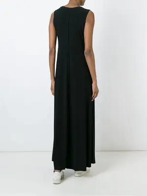 Norma Kamali Sleeveless Velvet Long Dress