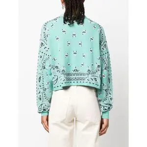 Amiri Logo Embroidered Cropped Cardigan