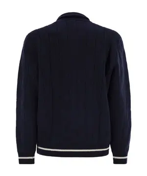 Kiton Zipped Ribbed Cashmere Cardigan