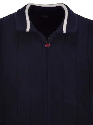 Kiton Zipped Ribbed Cashmere Cardigan