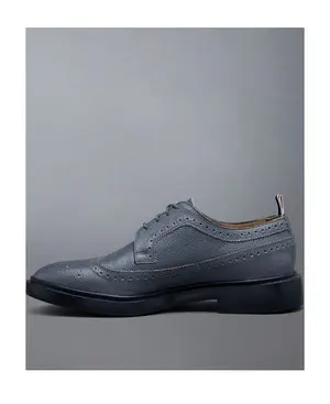 Thom Browne Almond Toe Leather Brogues - Grey