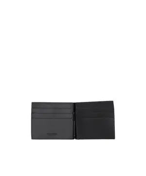 Bottega Veneta Woven Detailed Bi-fold Wallet - Black