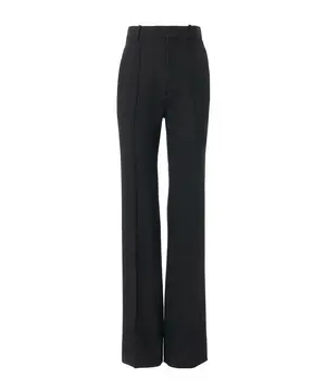Chloé Virgin Wool Tailored Trousers - Black