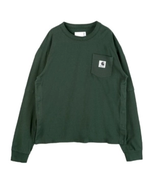 Sacai X Carhartt Wip Crewneck Sweatshirt With Logo Patch - Green