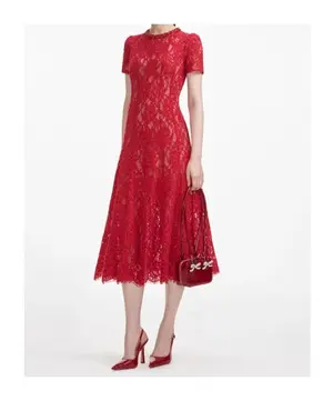 SELF-PORTRAIT Lace Midi Dress