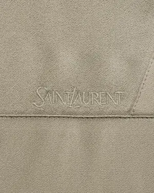 Saint Laurent Zip-up High Neck Teddy Jacket - Nude