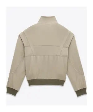Saint Laurent Zip-up High Neck Teddy Jacket - Nude