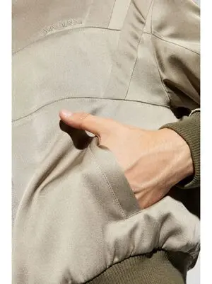 Saint Laurent Zip-up High Neck Teddy Jacket - Nude