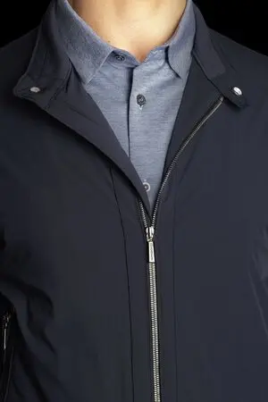 MOORER Zip-up High Neck Jacket