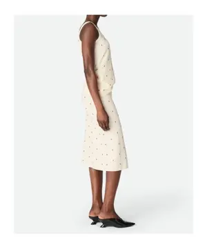 Bottega Veneta Embroidered Matches Midi Skirt