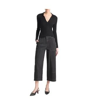Vince Pocket Detailed Crop Jeans - Black