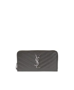 Saint Laurent Zipper Wallet - Black