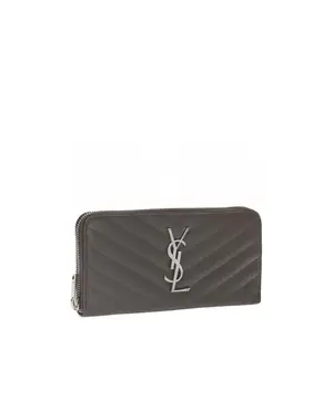 Saint Laurent Zipper Wallet - Black