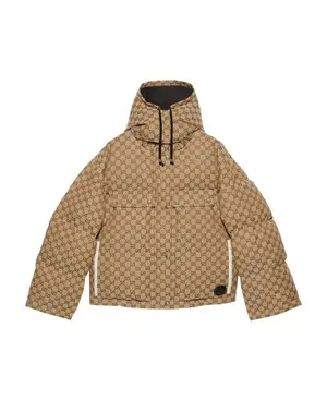 Gucci Gg Cotton Canvas Puffer Jacket