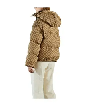 Gucci Gg Cotton Canvas Puffer Jacket