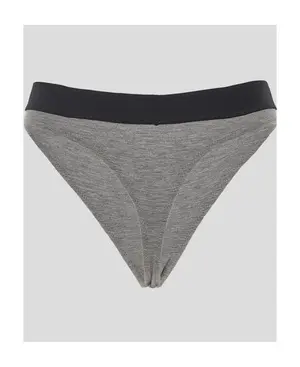 TOM FORD Logo-waistband Stretch Thongs - Gray