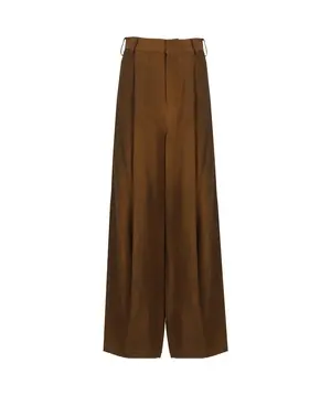 UMA WANG Paw" Wide-leg Trousers - Brown