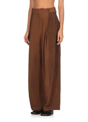 UMA WANG Paw" Wide-leg Trousers - Brown