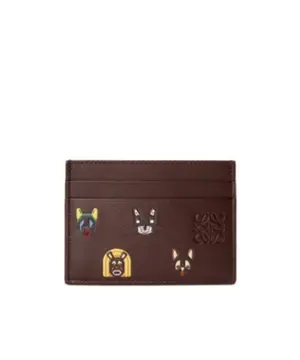 Loewe X Louis Wain Leather Cardholder - Brown