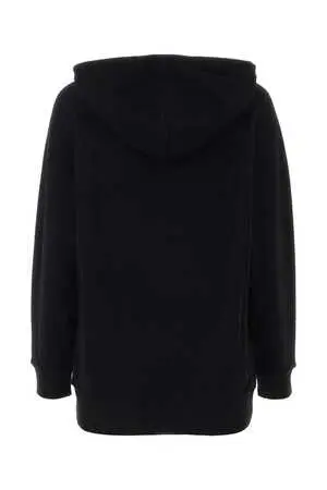 Max Mara Graphic Print Logo Patch Hoodie - Black