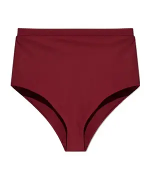JIL SANDER High-waisted Bikini Bottom With Contrasting Logo - Red