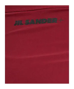 JIL SANDER High-waisted Bikini Bottom With Contrasting Logo - Red