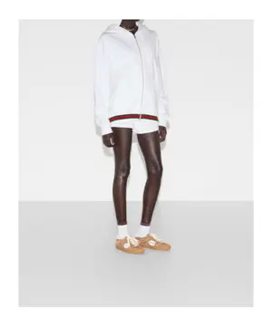 Gucci Web Detailed Jersey Sweatshirt With Hood