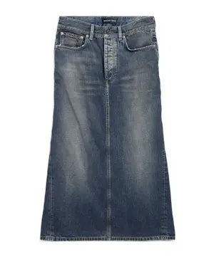 Balenciaga Denim Midi Skirt