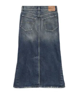 Balenciaga Denim Midi Skirt