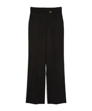 Sportmax Belted Tailored Trousers - Black