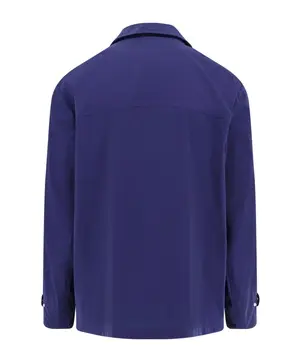 Brunello Cucinelli High-neck Long-sleeved Jacket - Blue