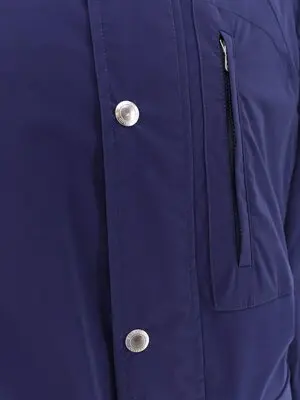 Brunello Cucinelli High-neck Long-sleeved Jacket - Blue