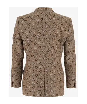 Gucci Gg Pattern Double-breasted Blazer