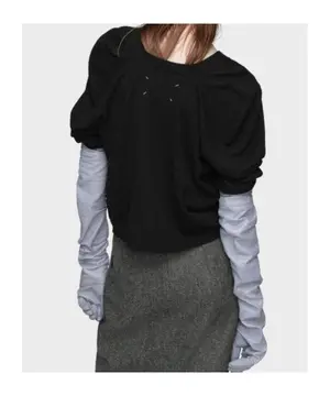MAISON MARGIELA Four Stitch Detailed Knitted Cardigan - Black