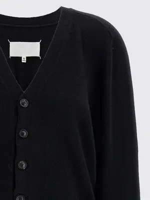 MAISON MARGIELA Four Stitch Detailed Knitted Cardigan - Black