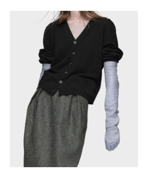 MAISON MARGIELA Four Stitch Detailed Knitted Cardigan - Black