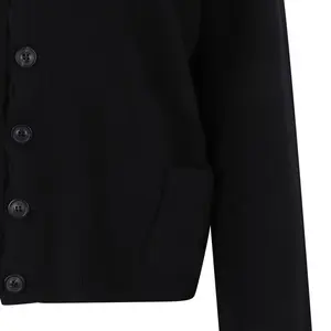 MAISON MARGIELA Four Stitch Detailed Knitted Cardigan - Black