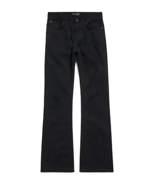 Balenciaga Mid-waisted Straight-leg Jeans - Black