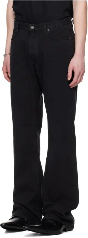 Balenciaga Mid-waisted Straight-leg Jeans - Black