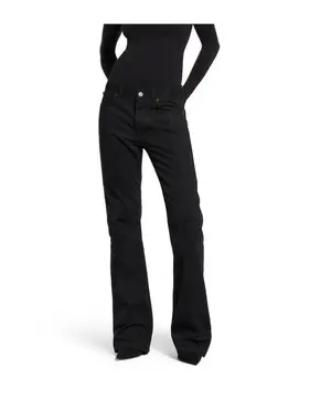 Balenciaga Mid-waisted Straight-leg Jeans - Black