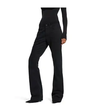 Balenciaga Mid-waisted Straight-leg Jeans - Black