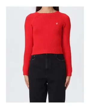 Acne Studios Ribbed Knit Heart Logo Jumper
