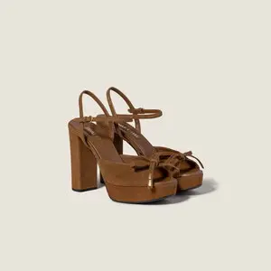 Miu Miu High-heeled Sandals With Bow Detail