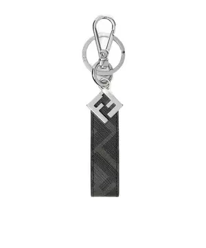 Fendi Ff Squared Key Ring - Black